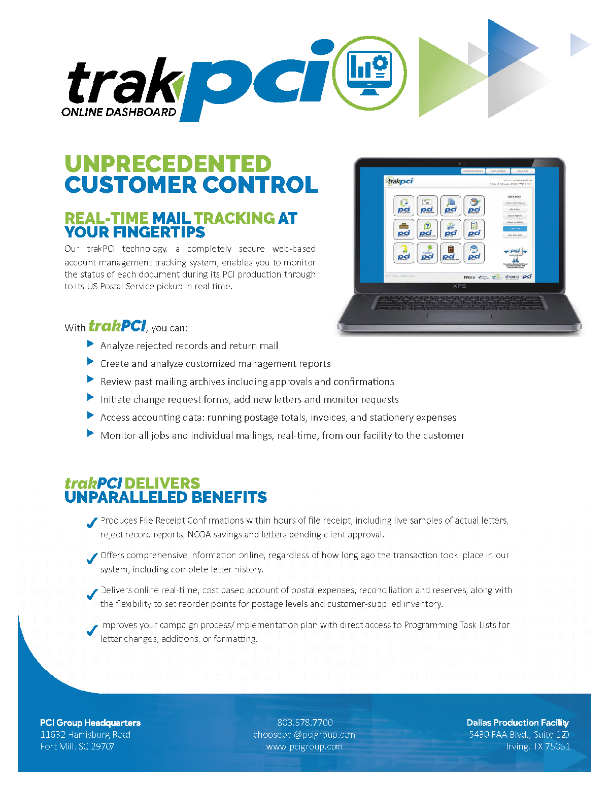 TrakPCI - Dashboard for Online Document Management